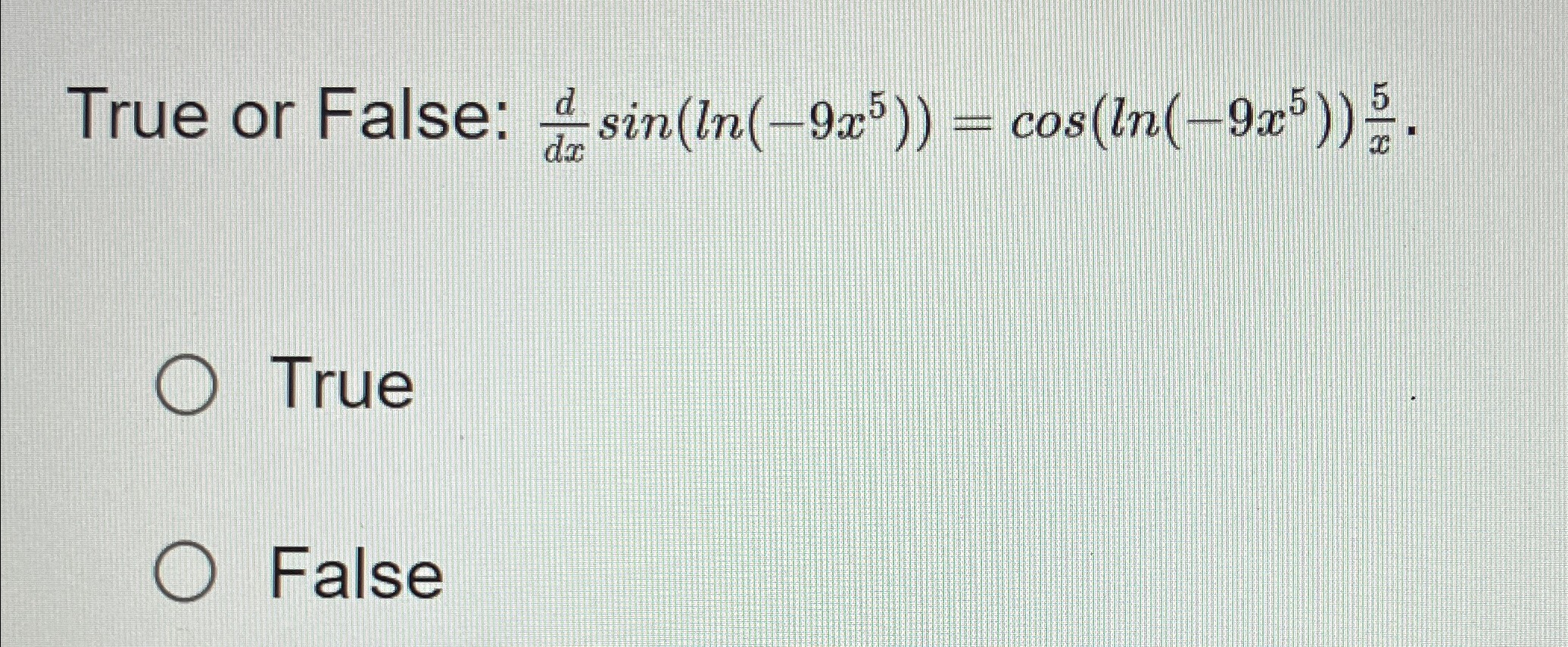 Solved True or False: | Chegg.com