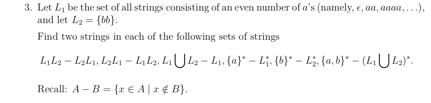 Solved by an EXPERT Let L1 ﻿be the set of all strings consisting of an | Chegg.com
