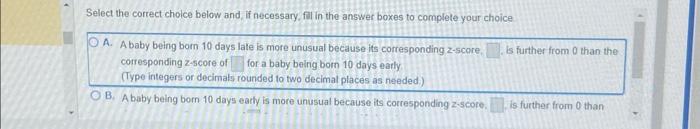 Solved eK Distributions of gestation periods (lengths of | Chegg.com
