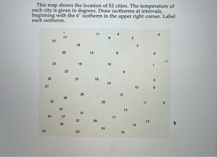 Solved This Map Shows The Location Of 52 Cities The