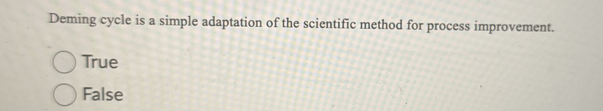 Solved Deming cycle is a simple adaptation of the scientific | Chegg.com