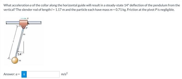 Solved What acceleration a of the collar along the | Chegg.com