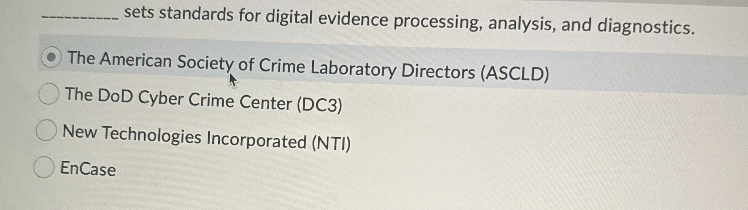 Solved sets standards for digital evidence processing, | Chegg.com
