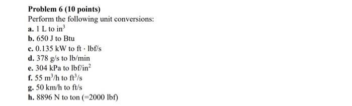Solved Problem 6 (10 points) Perform the following unit | Chegg.com