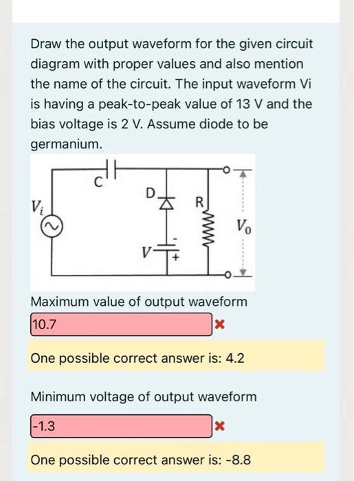 Solved Draw the output waveform for the given circuit | Chegg.com