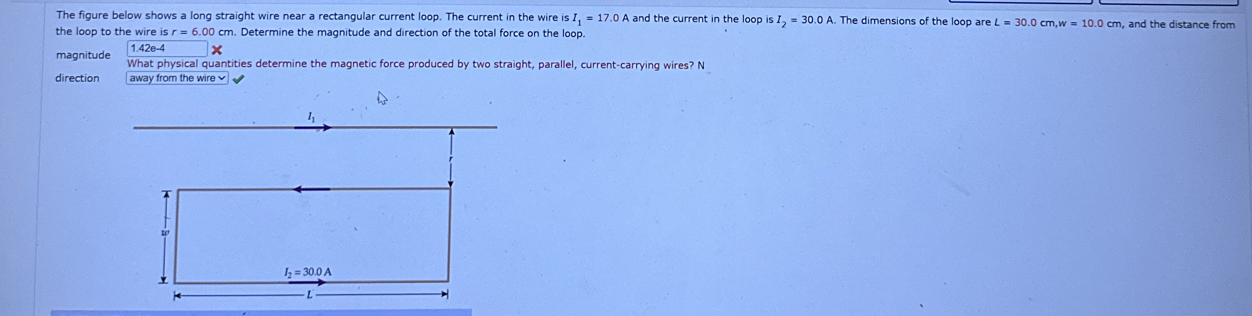 Solved the loop to the wire is r=6.00cm. ﻿Determine the | Chegg.com