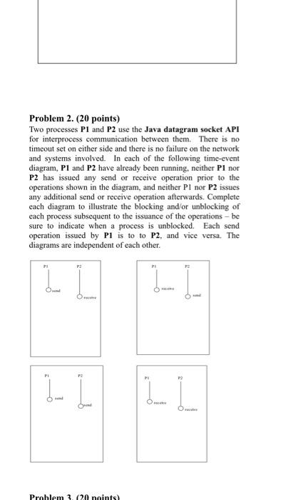 Solved Problem 2. (20 points) Two processes P1 and P2 use | Chegg.com