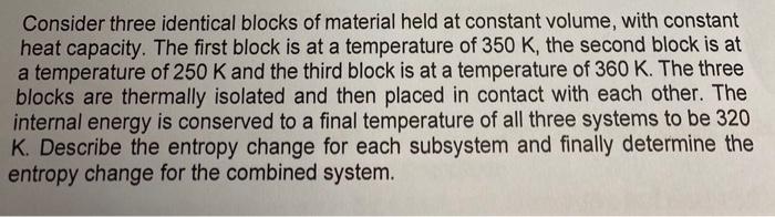 Solved Consider three identical blocks of material held at | Chegg.com