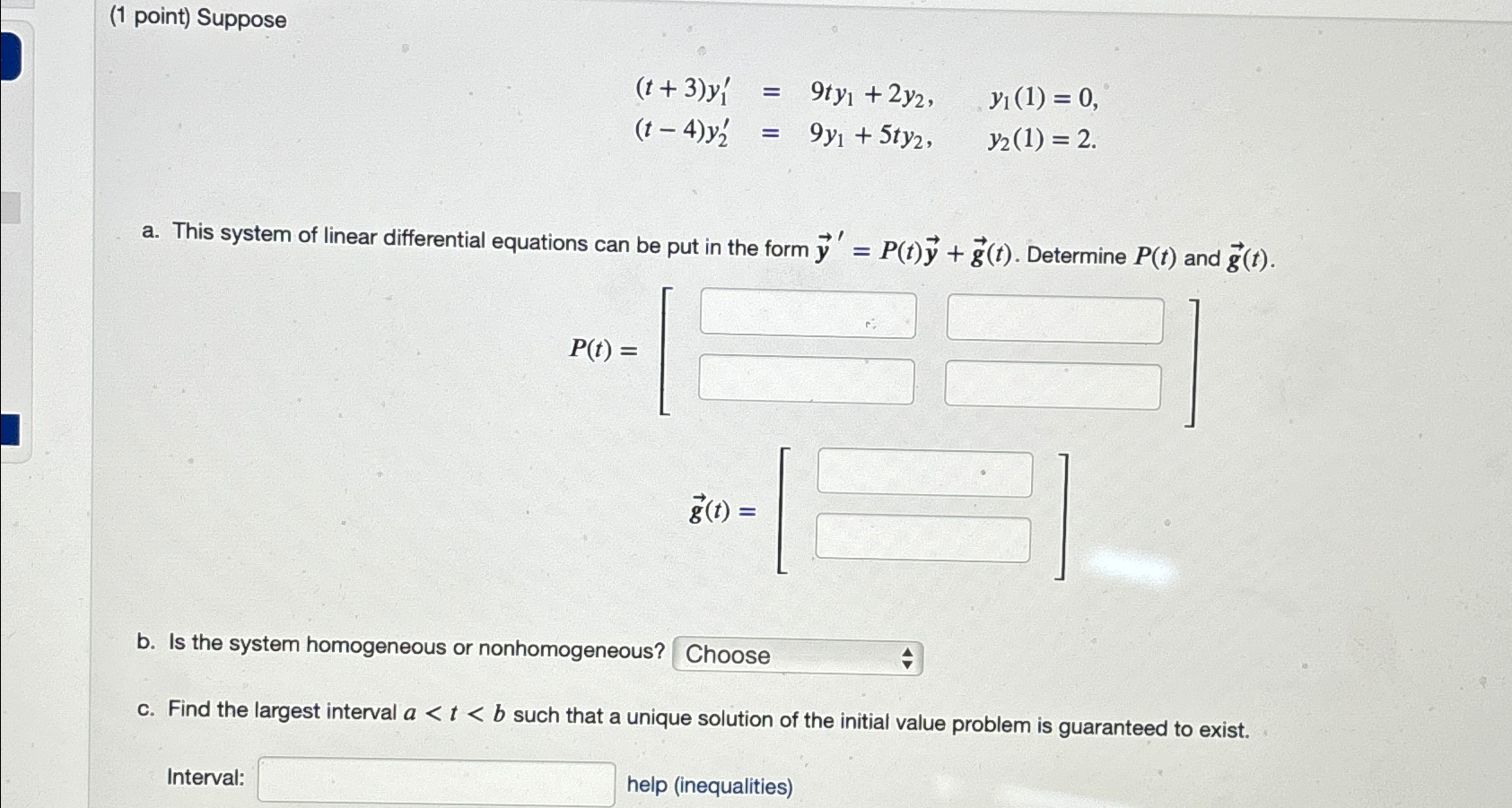 Solved (1 ﻿point) | Chegg.com