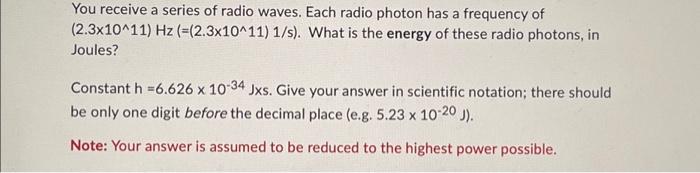 Solved You receive a series of radio waves. Each radio | Chegg.com