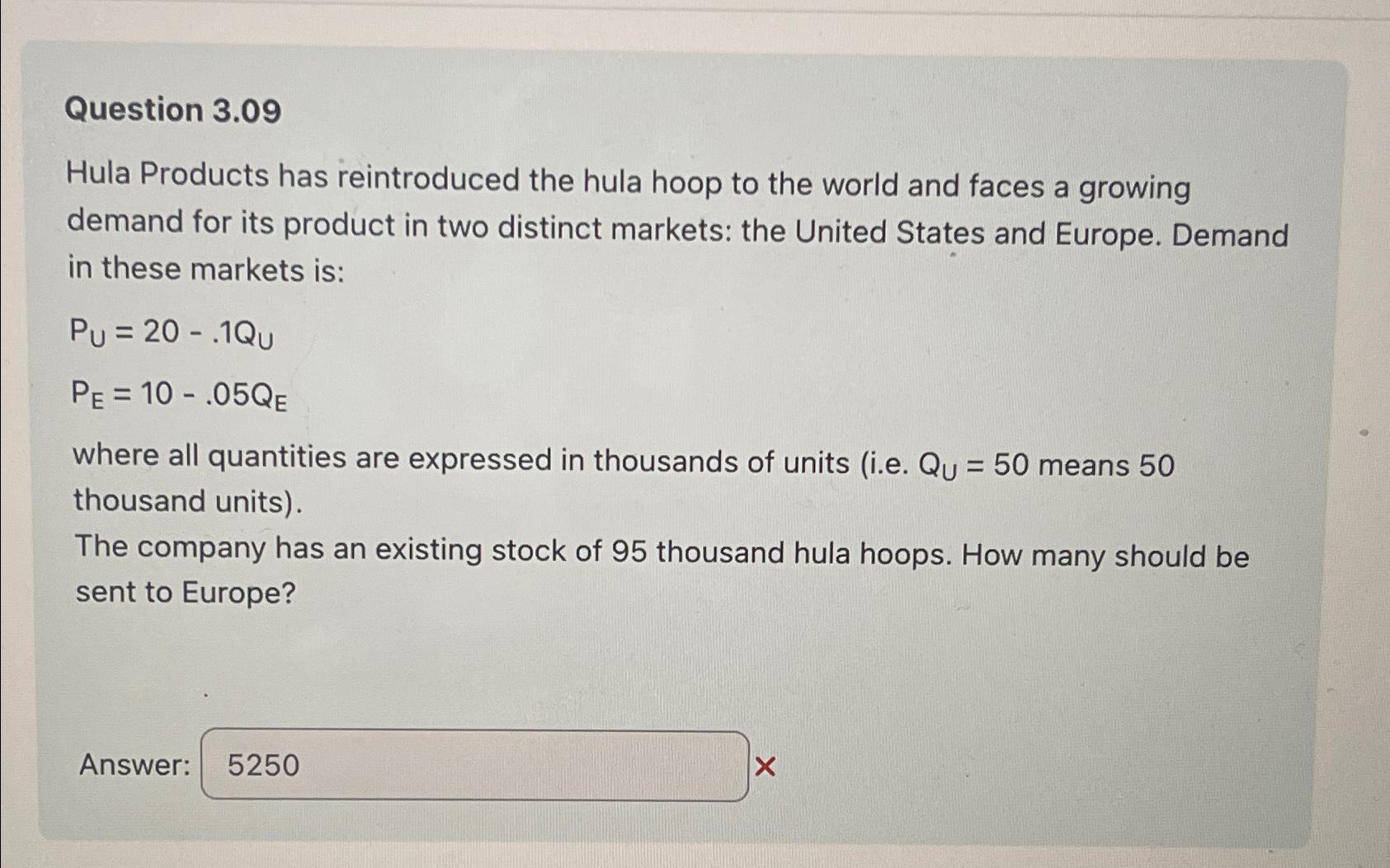Solved Question 3.09Hula Products has reintroduced the hula | Chegg.com