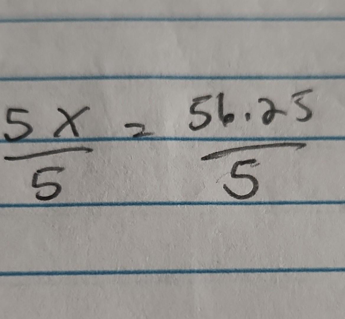 Solved 55x=556.25 | Chegg.com