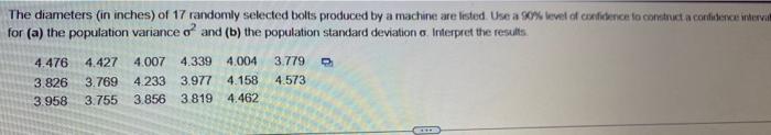 Solved For A The Population Variance Sigma {2}