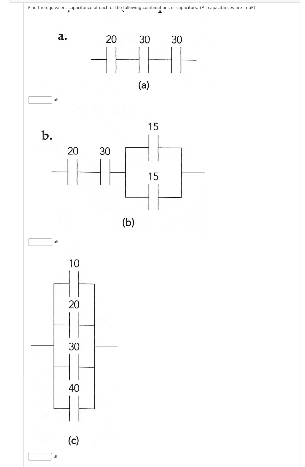 Solved Find the equivalent capacitance of each of the | Chegg.com