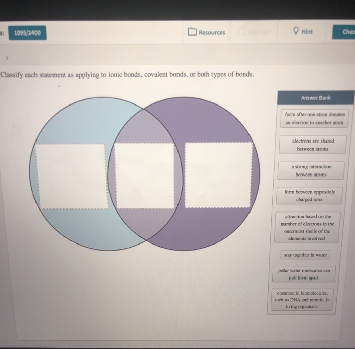Solved 1095/2400 Resources Hint Chee Classify each statement | Chegg.com