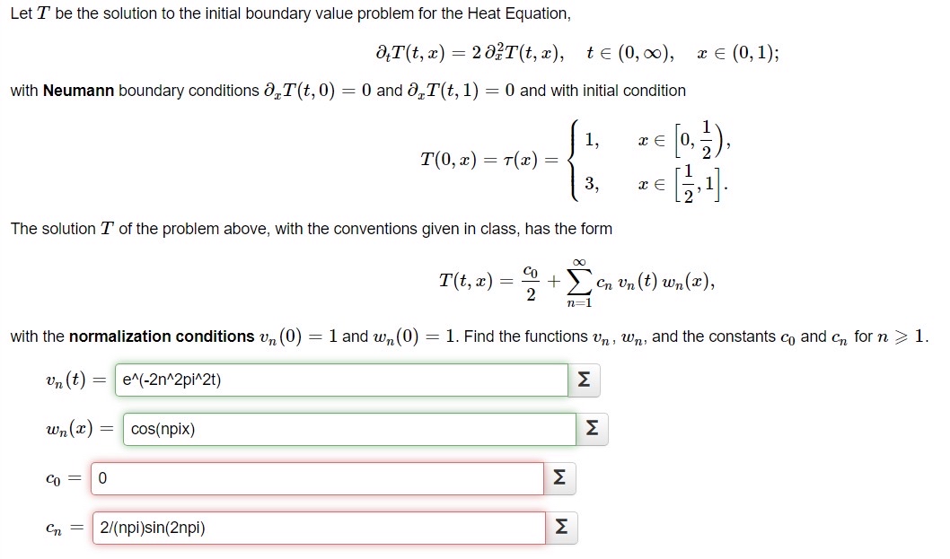 Solved Let T ﻿be the solution to the initial boundary value | Chegg.com