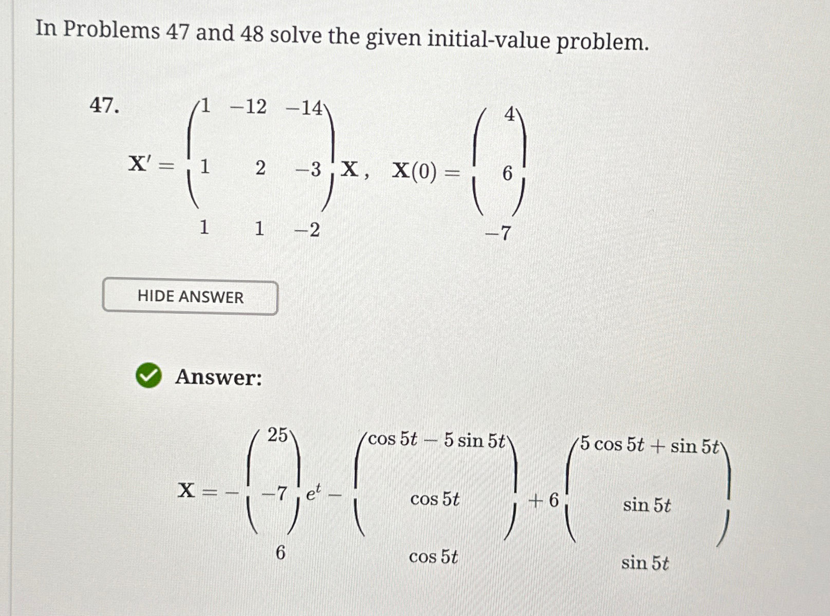 Solved The solving steps for #47In Problems 47 ﻿and 48 | Chegg.com