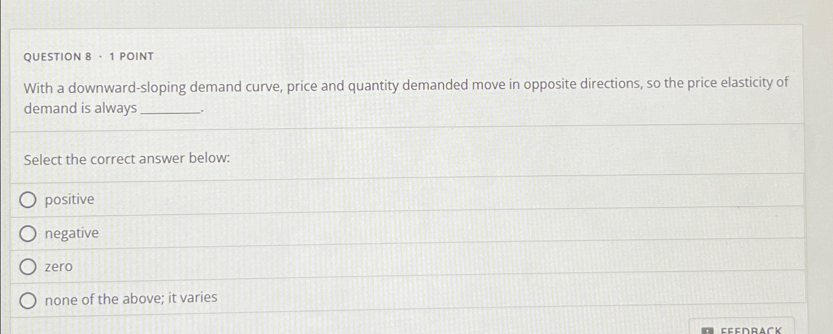 Solved QUESTION 8 - 1 ﻿POINTWith a downward-sloping demand | Chegg.com