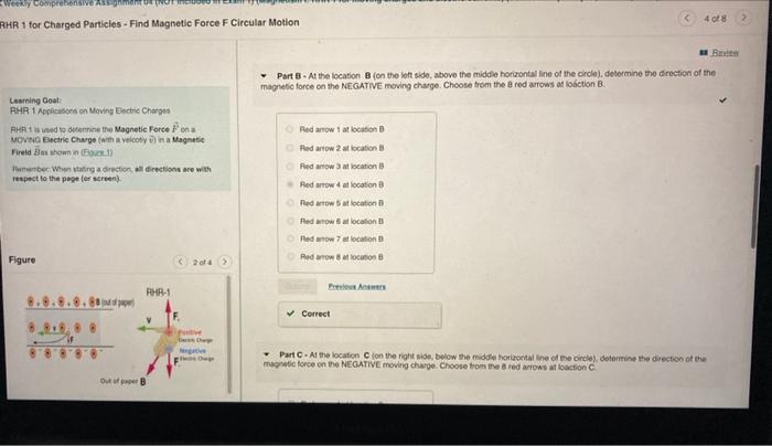 4 of 8 RHR 1 for Charged Particles - Find Magnetic | Chegg.com