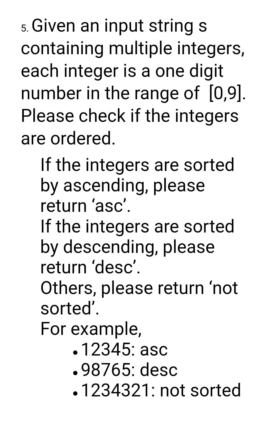 Solved 5. Given an input string s containing multiple | Chegg.com