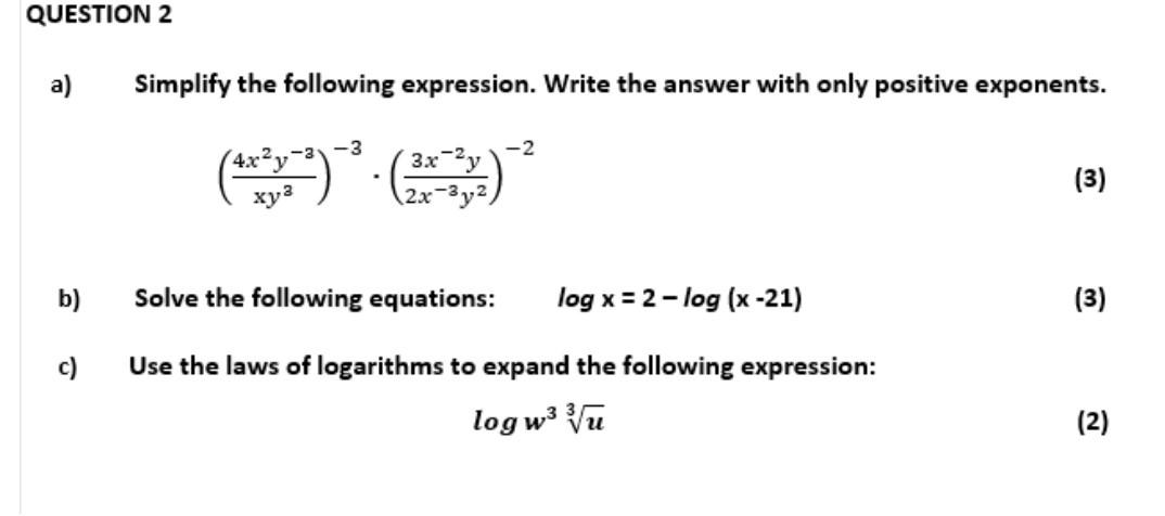 Solved a) Simplify the following expression. Write the | Chegg.com