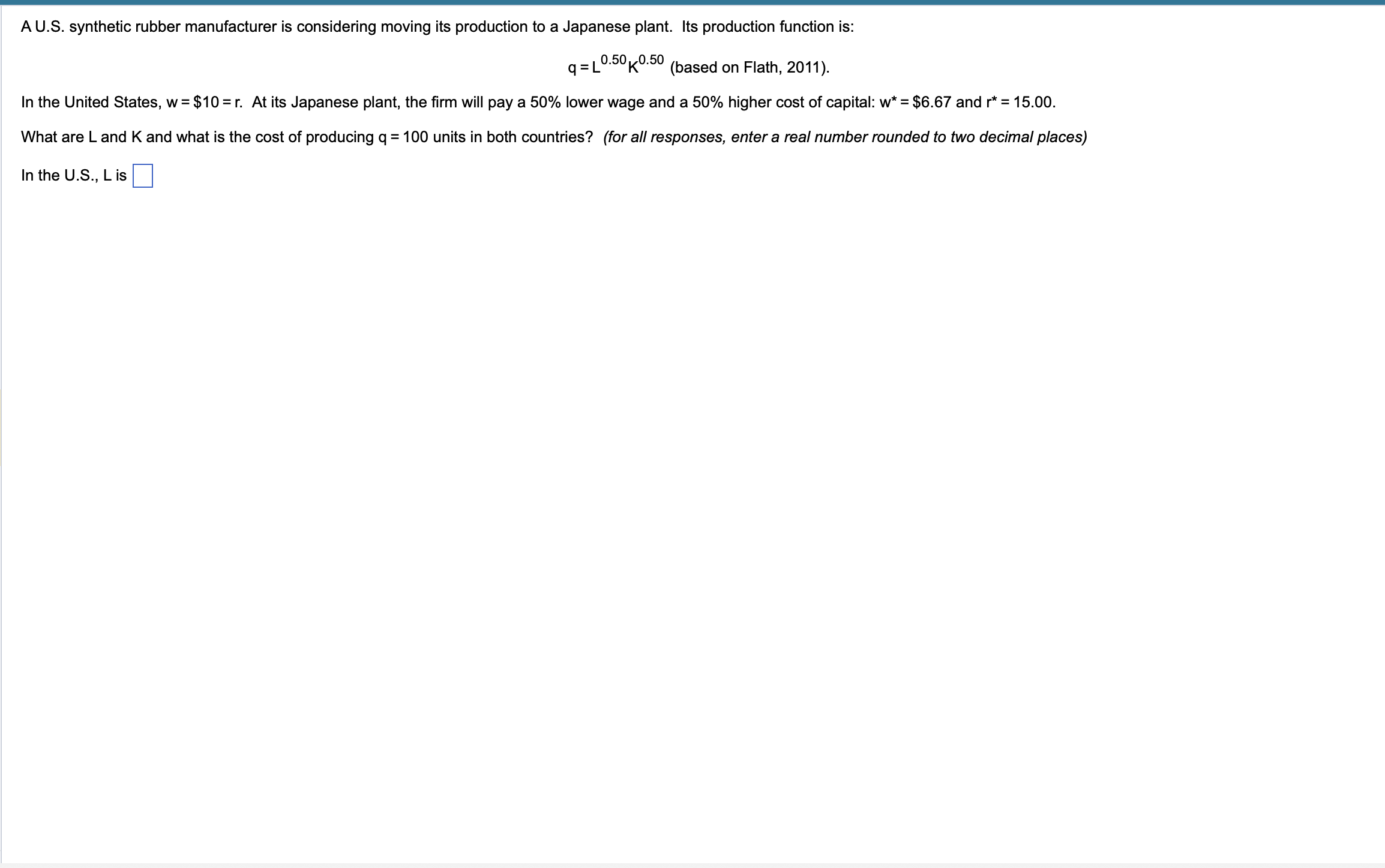 Solved A U.S. ﻿synthetic rubber manufacturer is considering | Chegg.com