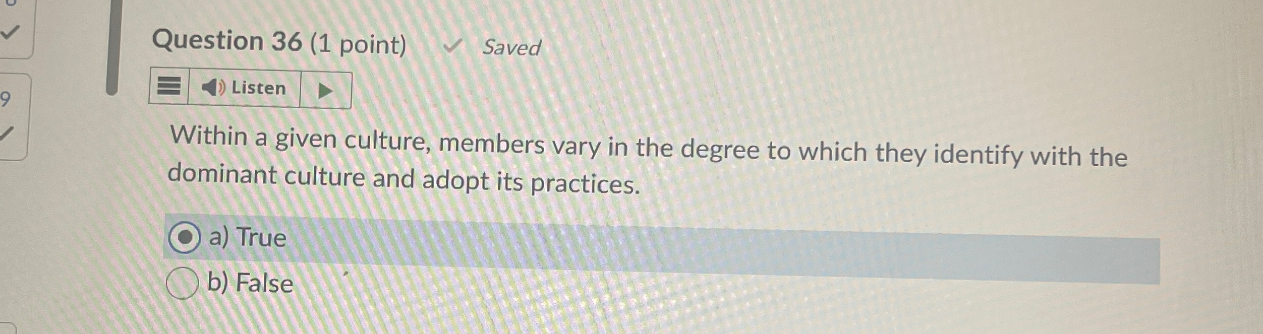Solved Question 36 (1 ﻿point) ﻿SavedListenWithin a given | Chegg.com