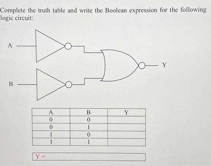 Solved Complete the truth table and write the Boolean | Chegg.com