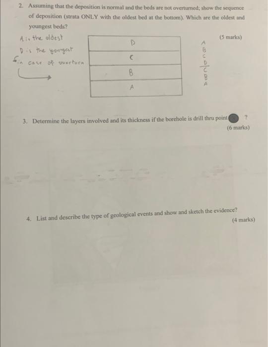 Solved 1. Using contour and strike lines and other geologic | Chegg.com