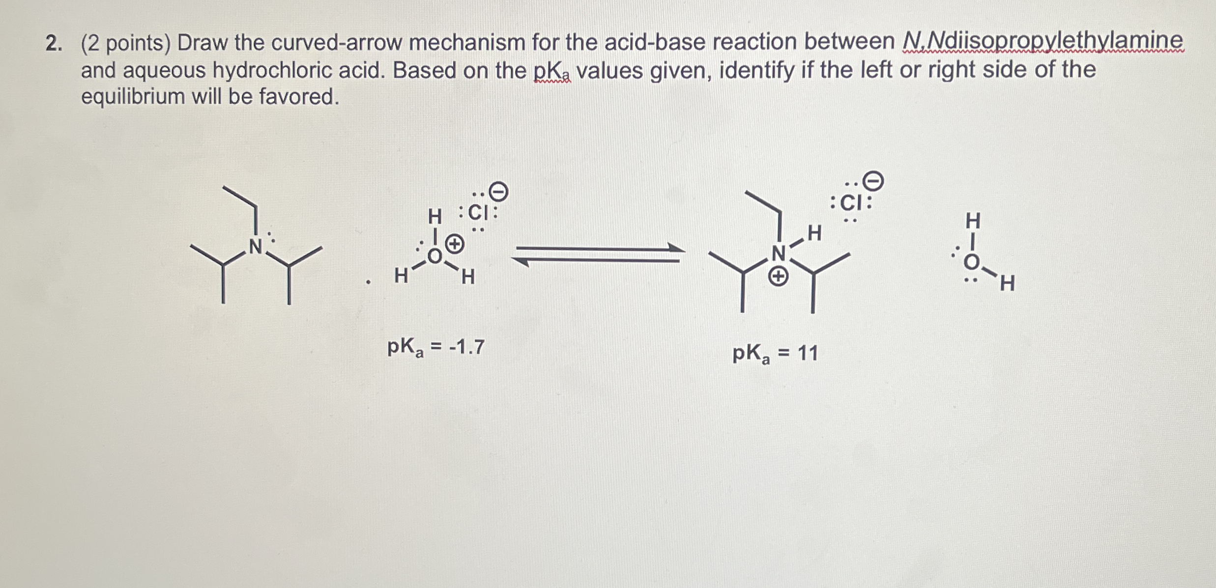 Solved (2 ﻿points) ﻿Draw the curved-arrow mechanism for the | Chegg.com