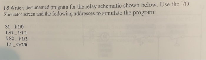 Solved 1-5 Write a documented program for the relay | Chegg.com