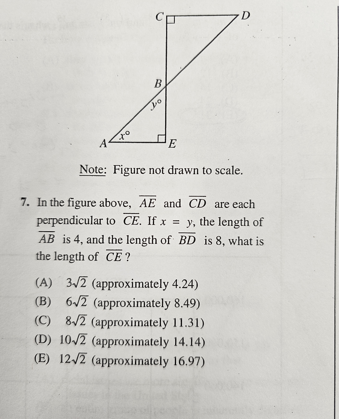 Note: Figure not drawn to scale.In the figure above, | Chegg.com