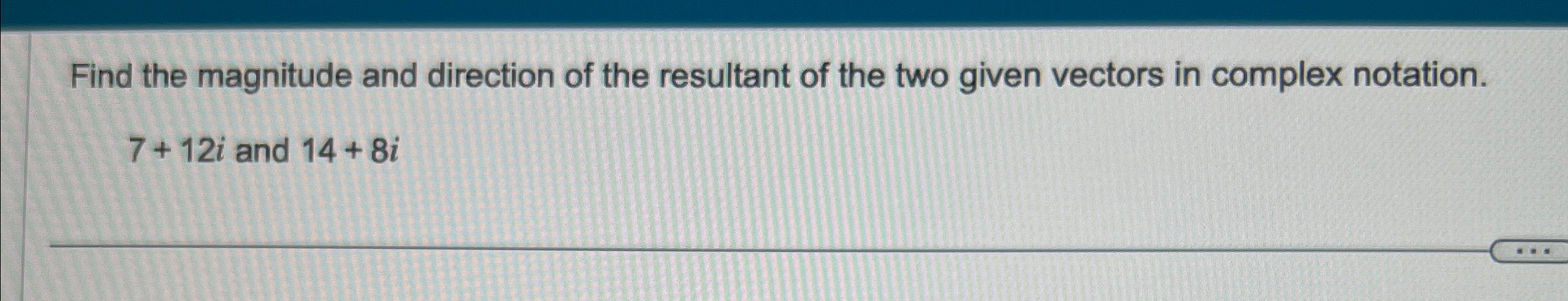 Solved Find the magnitude and direction of the resultant of | Chegg.com