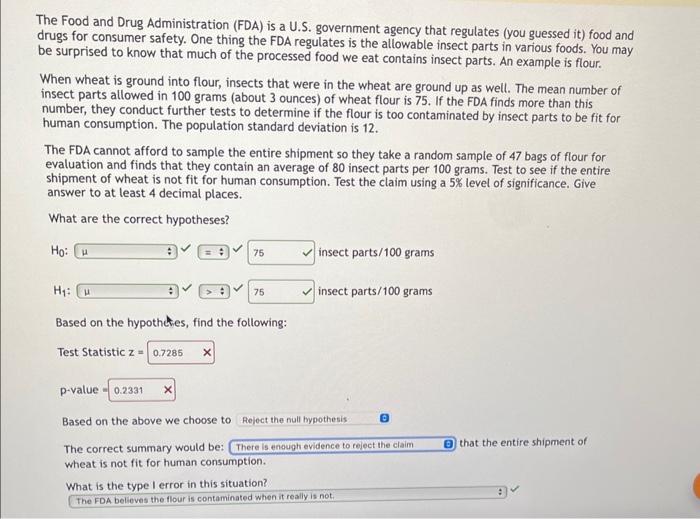 Solved The Food and Drug Administration (FDA) is a U.S. | Chegg.com