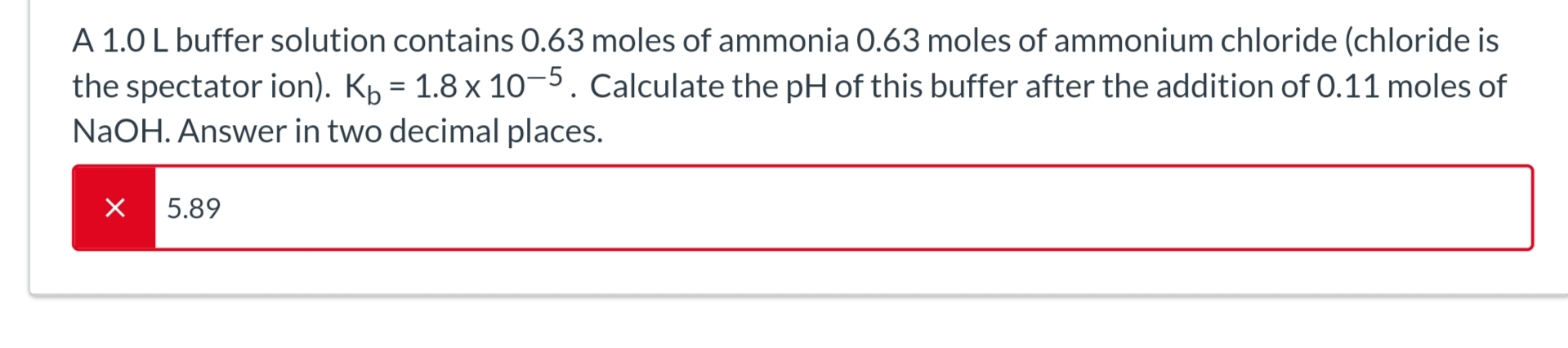 Solved A 1.0L ﻿buffer solution contains 0.63 ﻿moles of | Chegg.com