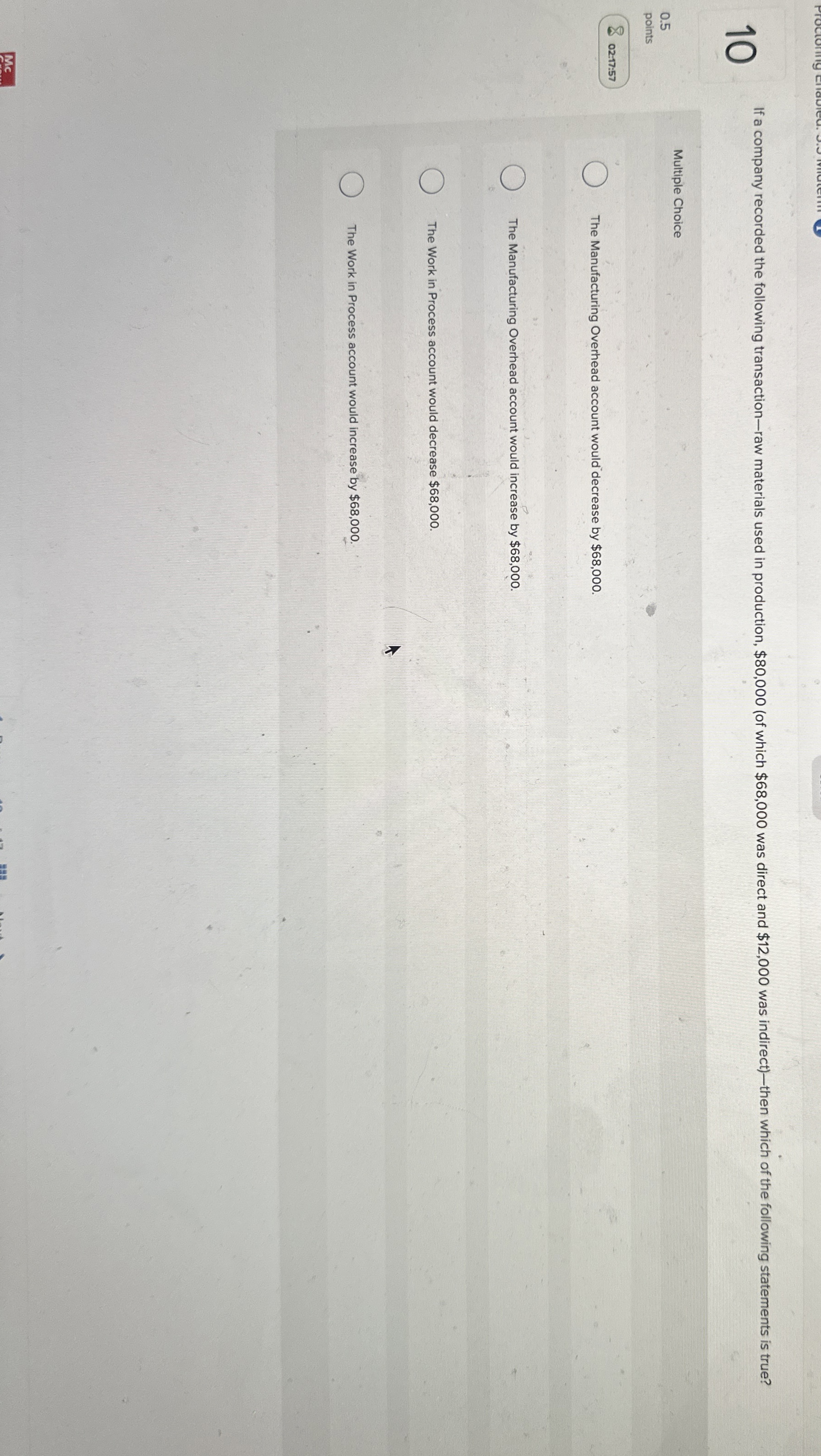 Solved 10If a company recorded the following transaction-raw | Chegg.com