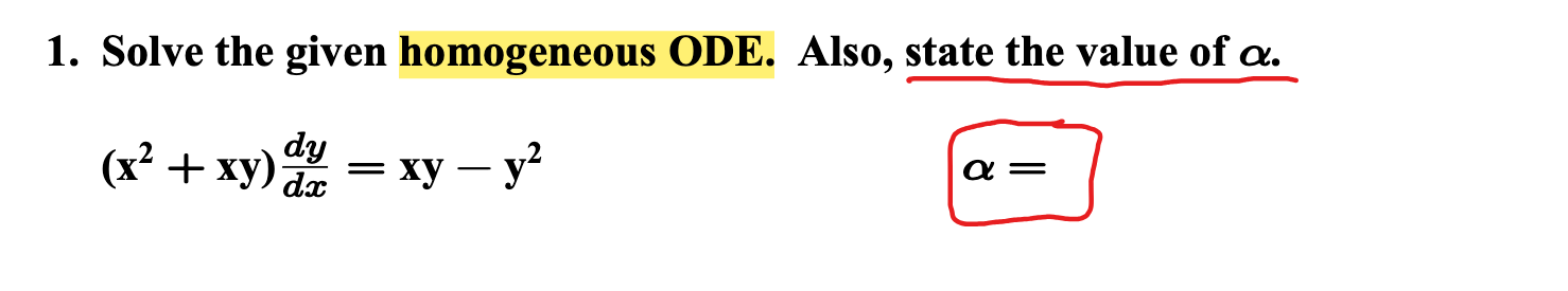 Solved Show all steps. Solve the given homogeneous ODE. | Chegg.com