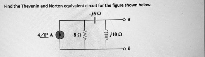 Solved Find the Thevenin and Norton equivalent circuit for | Chegg.com