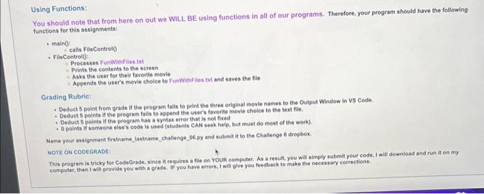 Solved Fun with Filest For this pregramming challenge you | Chegg.com