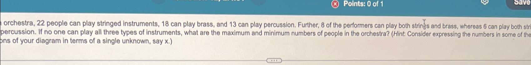 Solved orchestra, 22 ﻿people can play stringed instruments, | Chegg.com