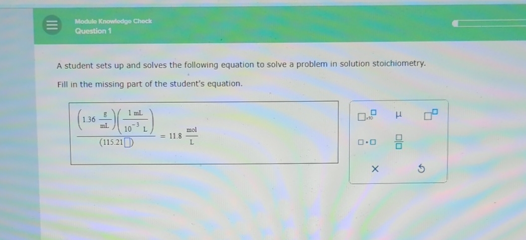 Solved A student sets up and solves the following equation | Chegg.com