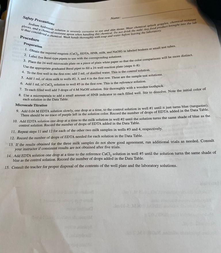 Solved Pre-Lab Questions Read the background information and | Chegg.com