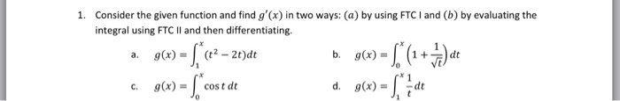 Solved kindly show all the steps for ftc 1, ftc II and | Chegg.com