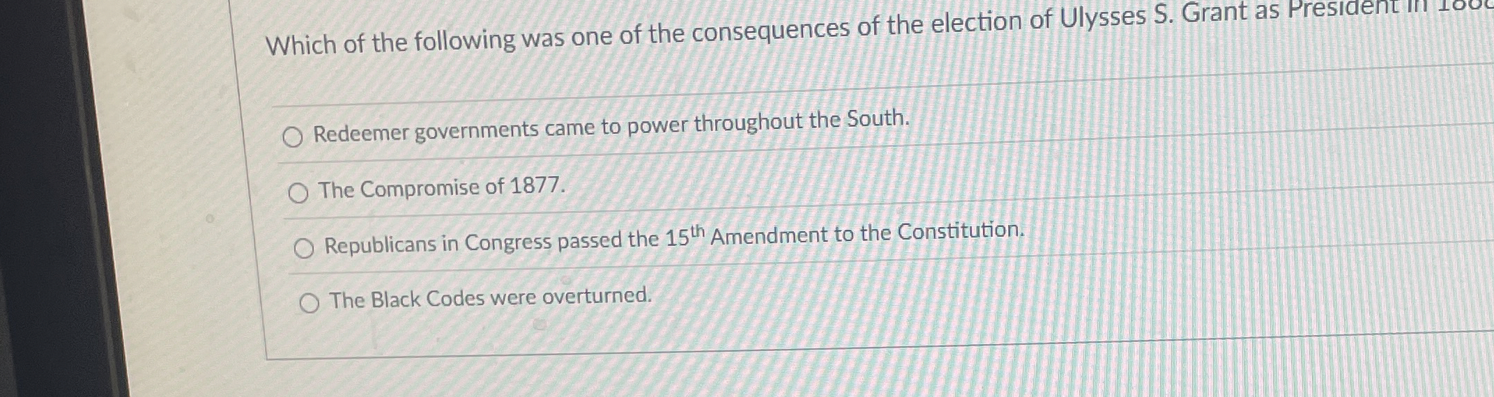 Solved Which of the following was one of the consequences of | Chegg.com