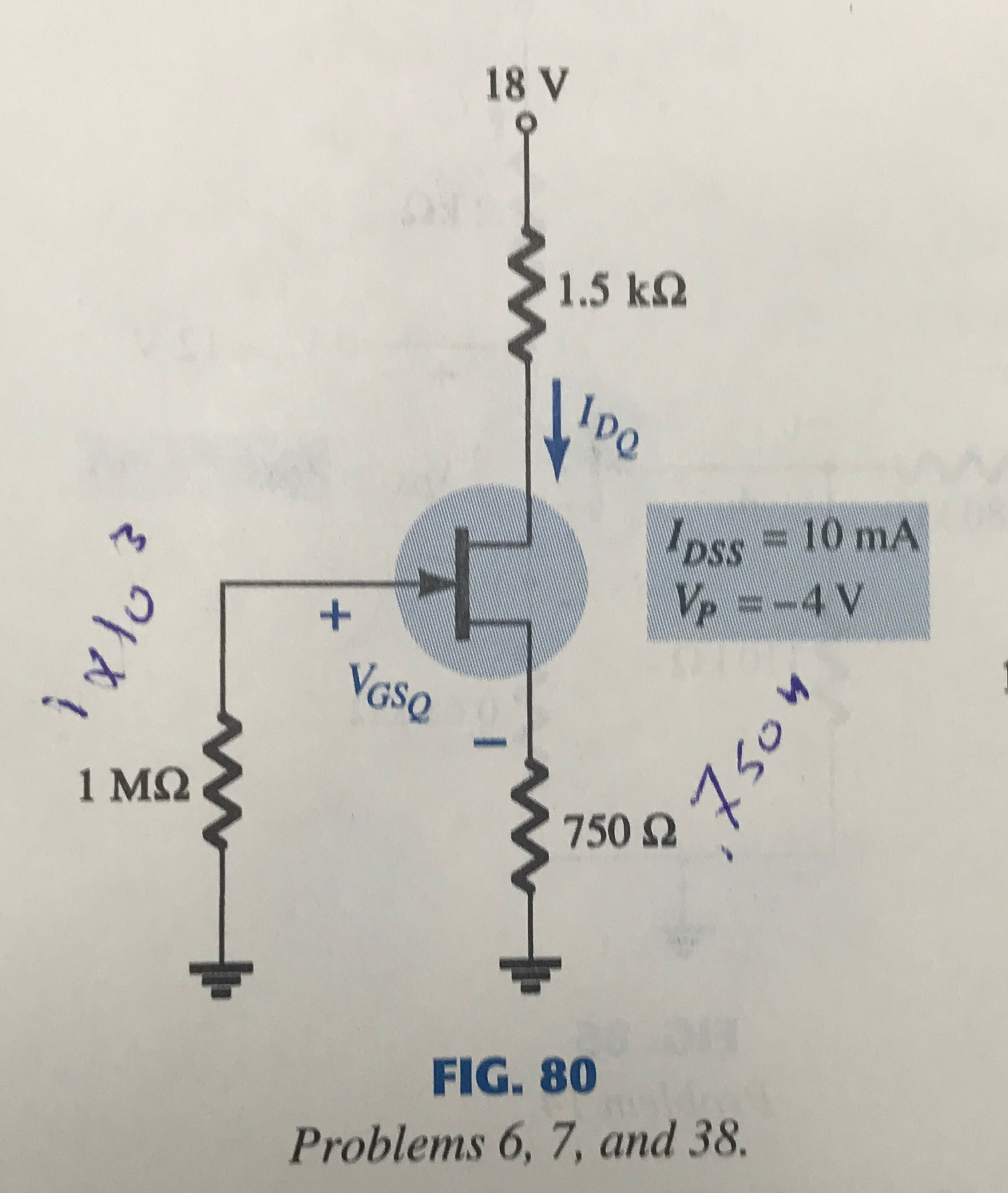 Solved Self-Bias Configuration6. ﻿For the self-bias | Chegg.com