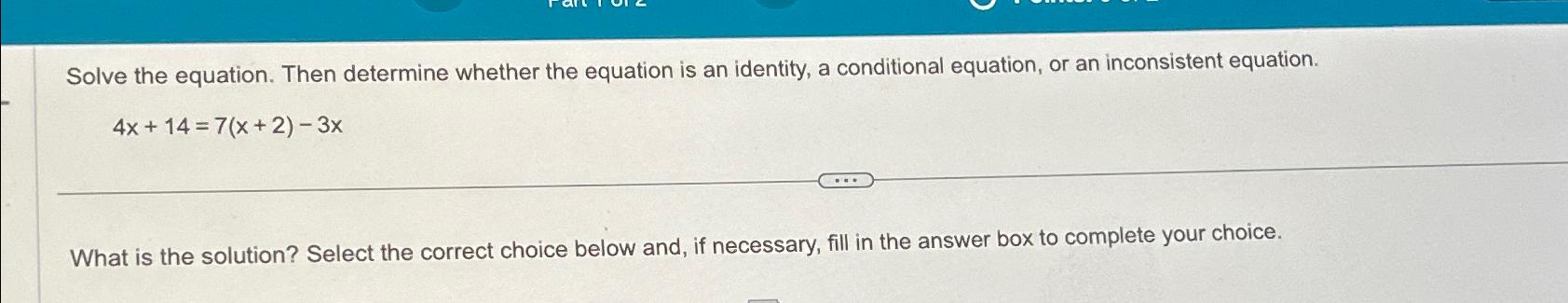 Solved Solve the equation. Then determine whether the | Chegg.com