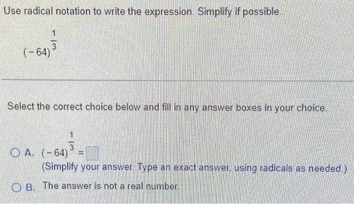 Solved Use radical notation to write the expression. | Chegg.com