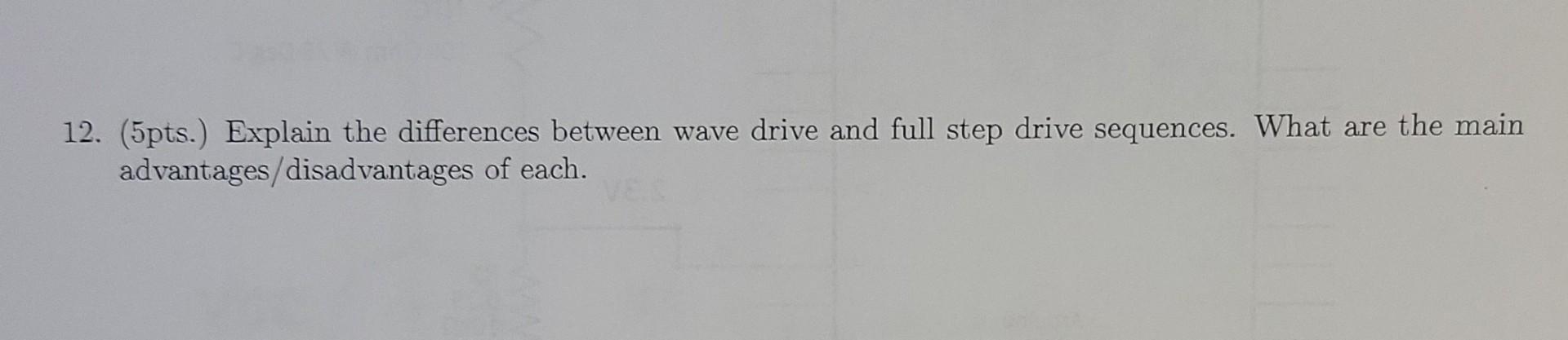Solved 12. (5pts.) Explain the differences between wave | Chegg.com