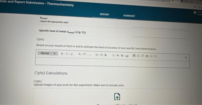 Report Sheet Part A: Enthalpy of neutralization | Chegg.com