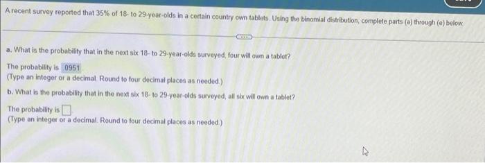 Solved A recent survey reported that 35% of 18- to | Chegg.com